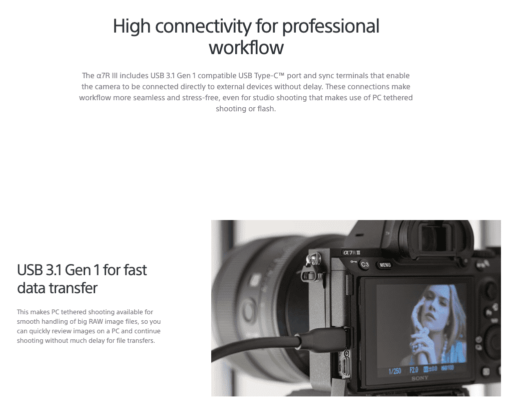 SONY - α7R III full-frame camera with autofocus (a7RM3/a7r3) Body only